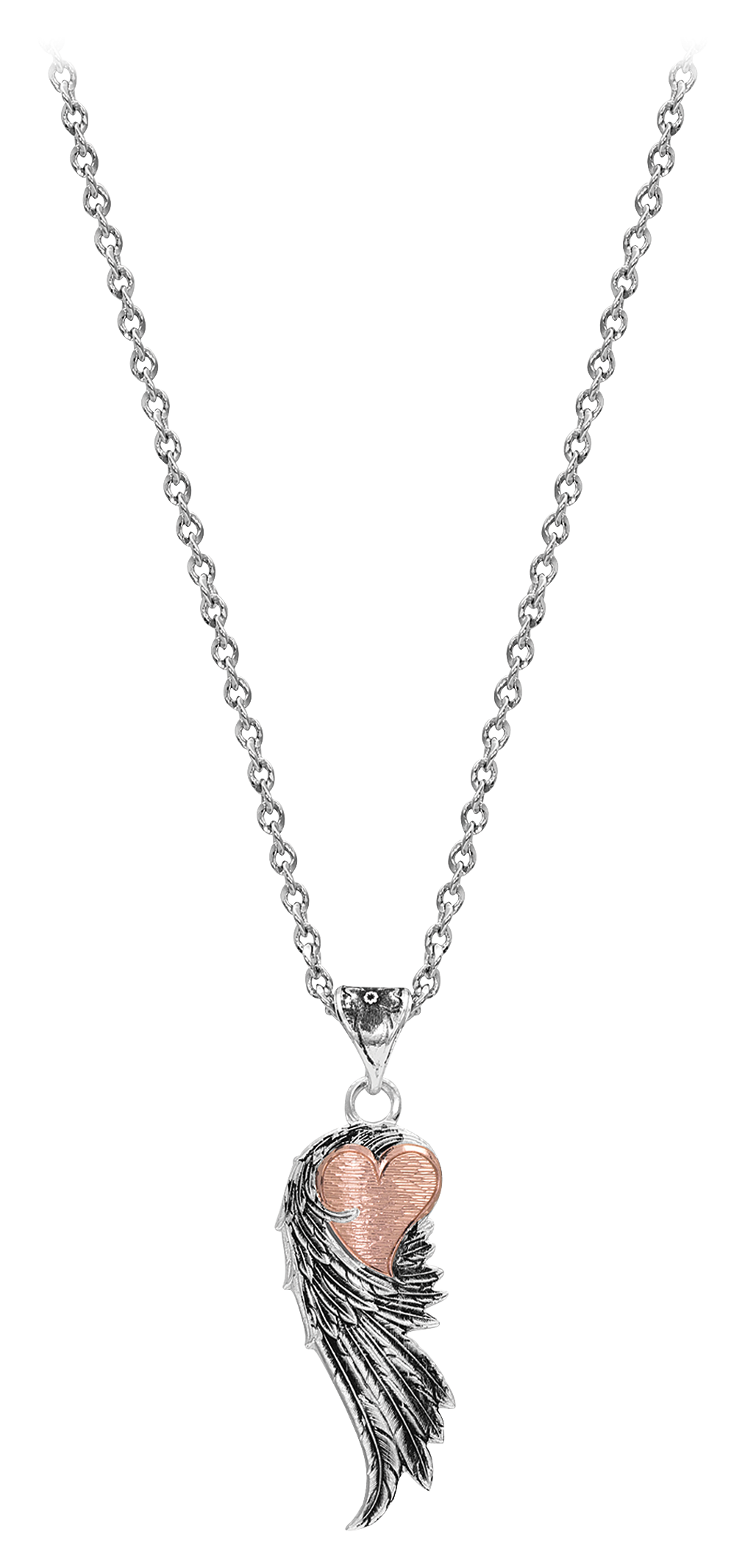 Montana Silversmiths Rose Gold Heart Strings Feather Necklace | Cabela's